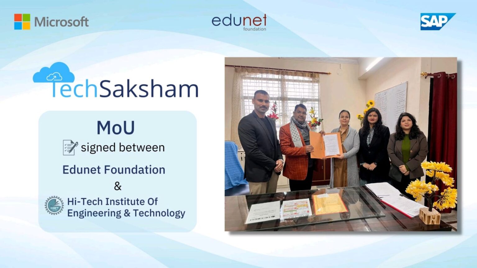 MoU - Edunet (Microsoft Tech Saksham) (20 December, 2022) - HIET